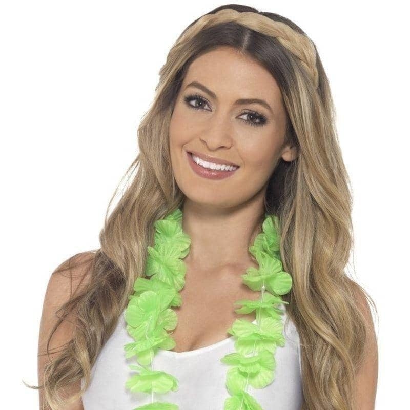 Hawaiian Lei Adult Neon Green